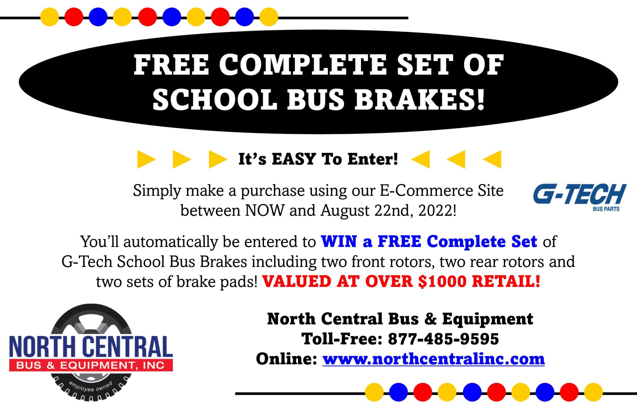 FREE Complete Set of School Bus Brakes - North Central Bus and ...